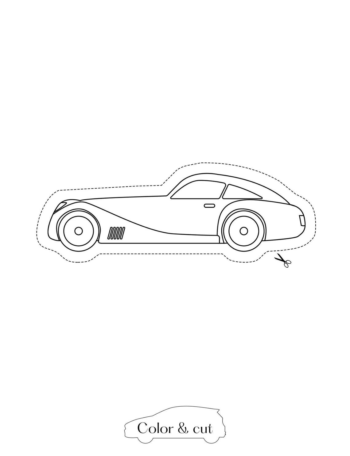 Coloring & Cutting Cars and Trucks - Scissor Skills| Cutting Practice ...