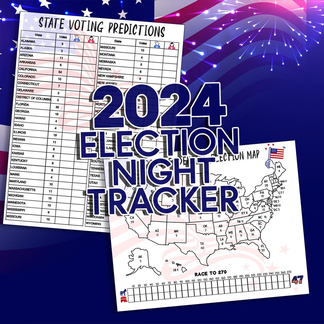 2024 Presidential Election Tracker and Electoral College Map Election ...