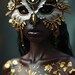 A Luxurious Digital Artwork Featuring a Dark Figure in a Gold Jeweled ...