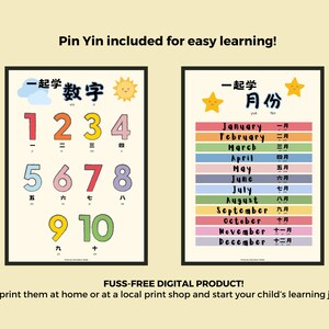 Set of 8 Bilingual English and Chinese Educational Posters + Activity ...