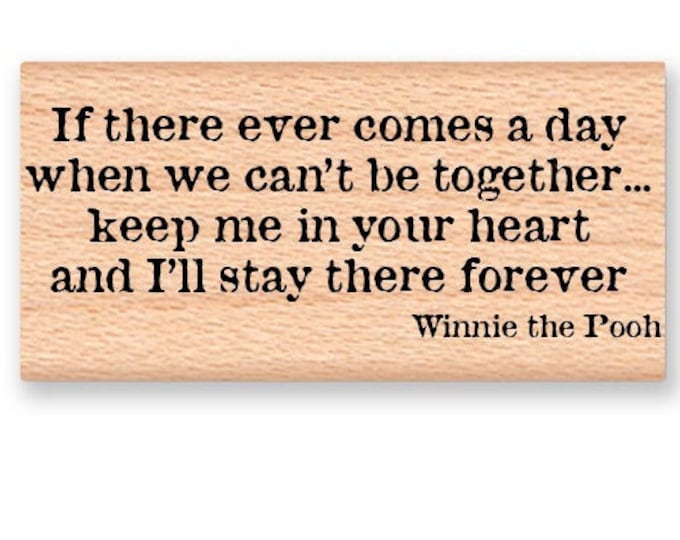 POOH QUOTE Rubber Stampwinnie the Pooh Bear Sayingif There - Etsy