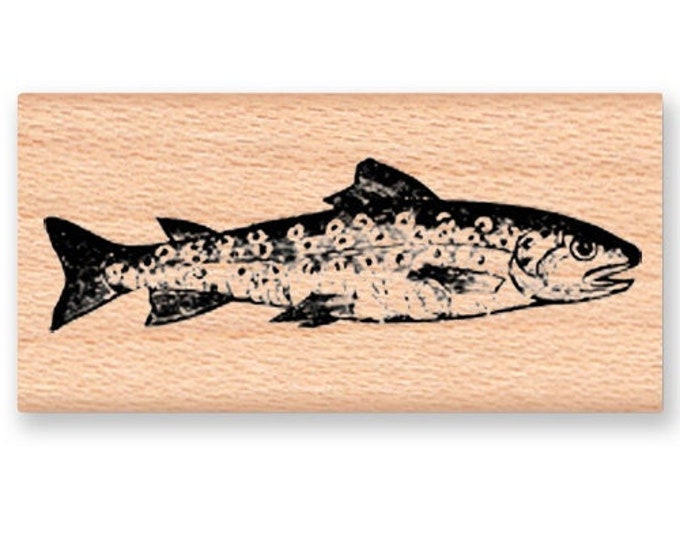 FISH STAMP TROUT~ Salmon~fishing Stamp~lake Fish~great Lakes~fly ...
