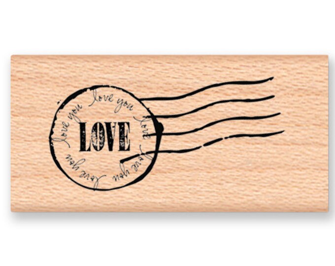 LOVE POSTMARK - Wood Mounted Rubber Stamp -(MCRS 22-16) - Etsy