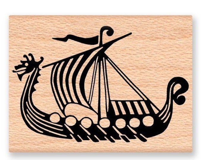 VIKING SHIP Rubber Stamp~nordic Vikings~norway~longships~scandinavian ...