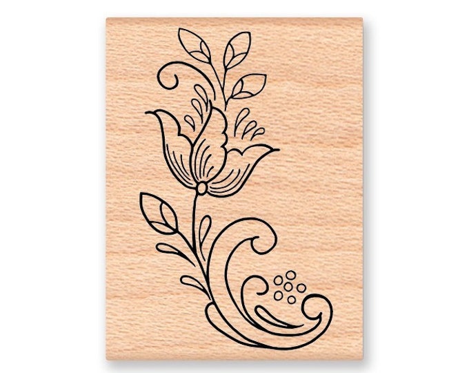 Rosemal Flower Rubber Stamp~tulip and Buds~scandinavian~swedish ...
