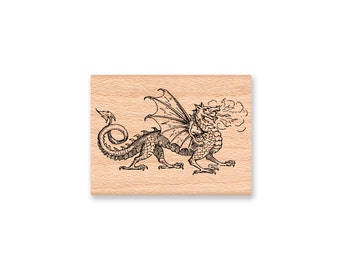 Dragon rubber stamp | Etsy