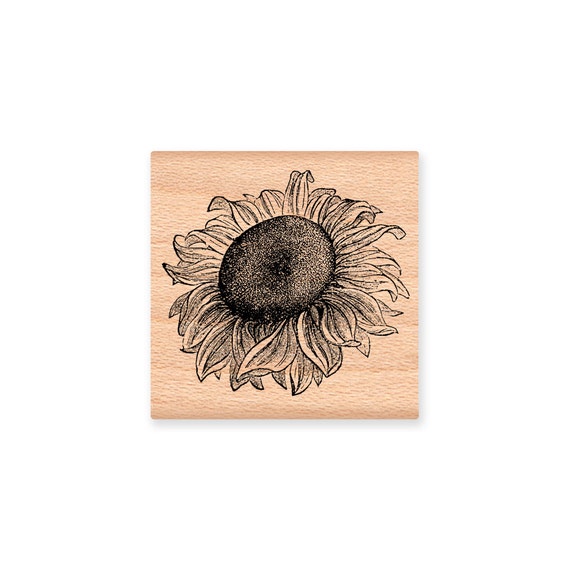 SUNFLOWER RUBBER STAMPSmall Tiny or Large StampSummer and | Etsy