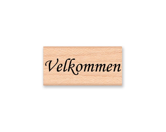 VELKOMMEN welcomerubber Stampnorwegian Norway | Etsy