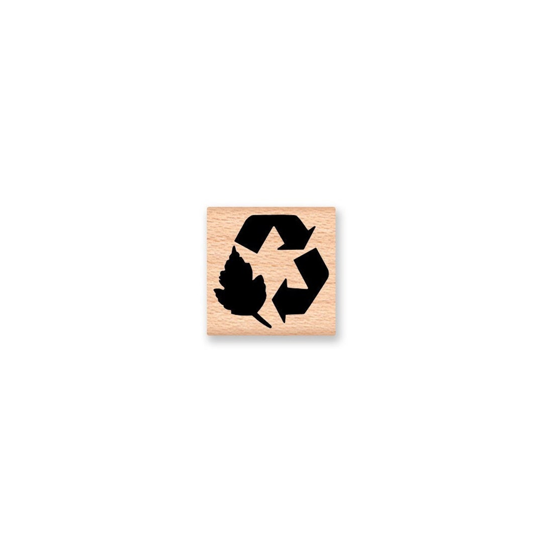 RECYCLE SYMBOL ~rubber Stamp~reduce Reuse ~ Wood Mounted Rubber Stamp ...