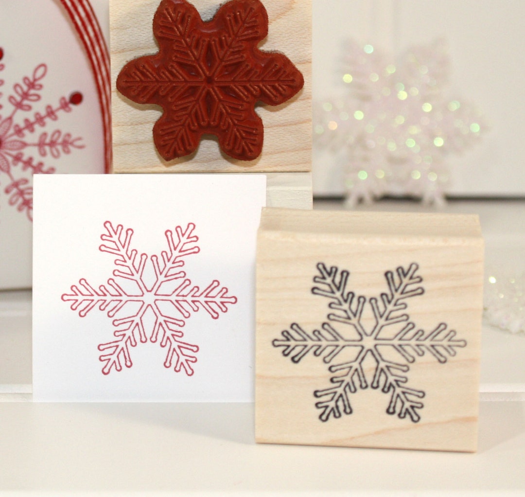 SNOWFLAKE Rubber Stamp~christmas Holiday Winter Crafting Card Making ...