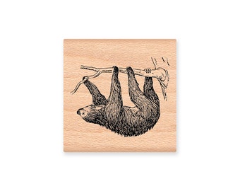 Sloth Rubber Stamp - Etsy