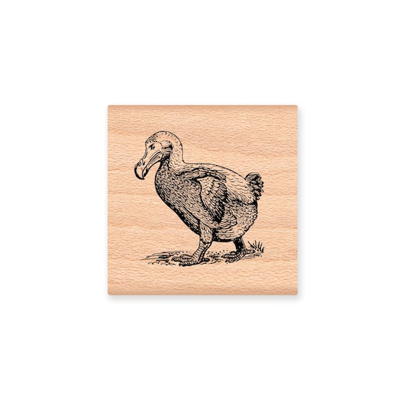 Dodo Bird Rubber Stampextinct Birdwood Mounted Rubber Stamp | Etsy