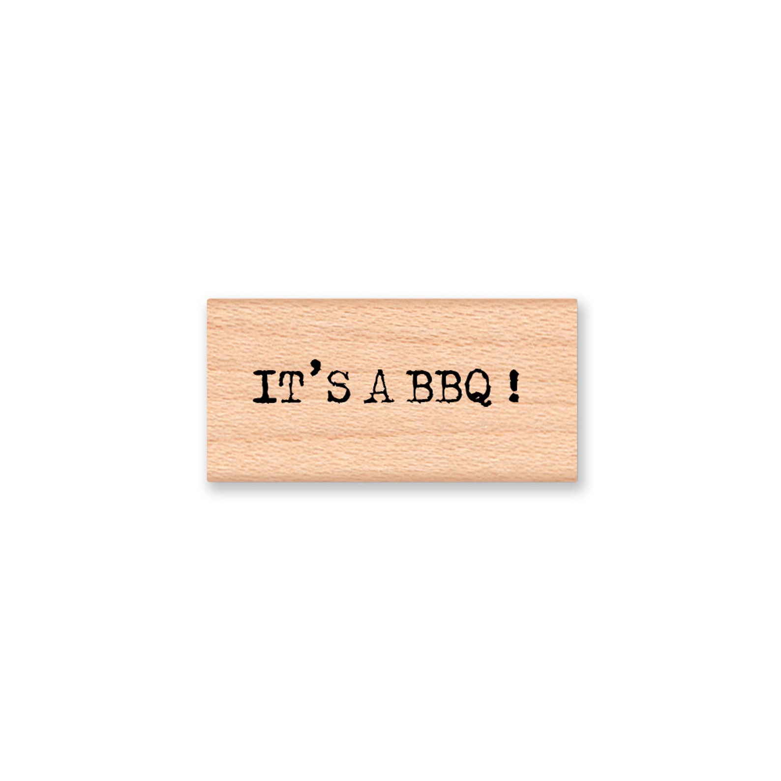 It's a BBQ Stamp-type Font Wood Mounted Rubber Stamp - Etsy