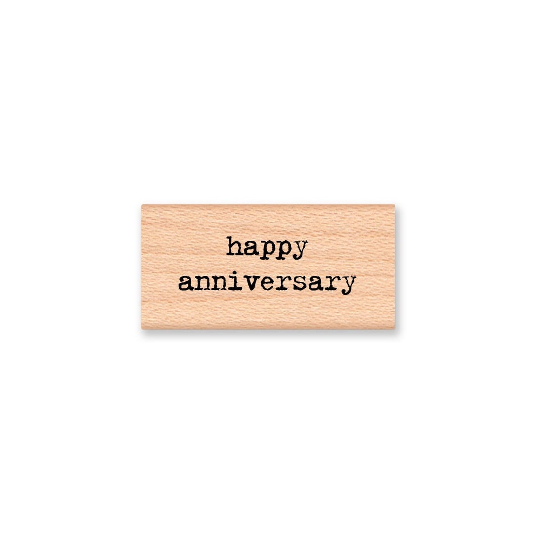 Happy Anniversary Rubber Stamp Celebration Party Card Making Saying ...