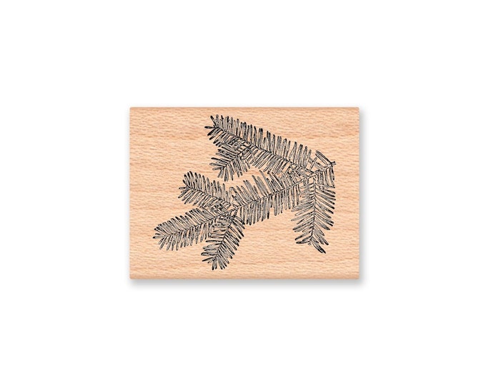 PINE BRANCH Rubber Stamp~pine Fir Bough~pine Tree~pinecone~forest ...