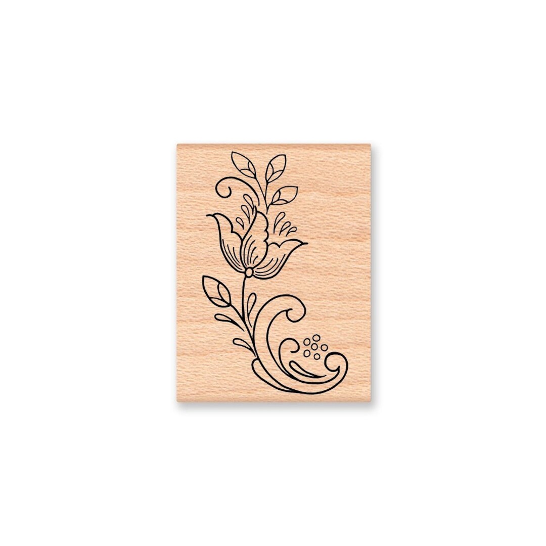Rosemal Flower Rubber Stamp~tulip and Buds~scandinavian~swedish ...