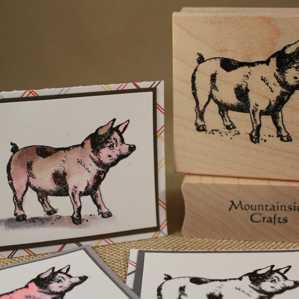 Pig Rubber Stamp - Etsy