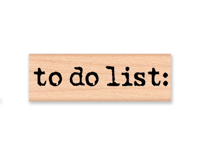To Do List Rubber Stamp, List Stamp, Home or Office, Today Saying ...