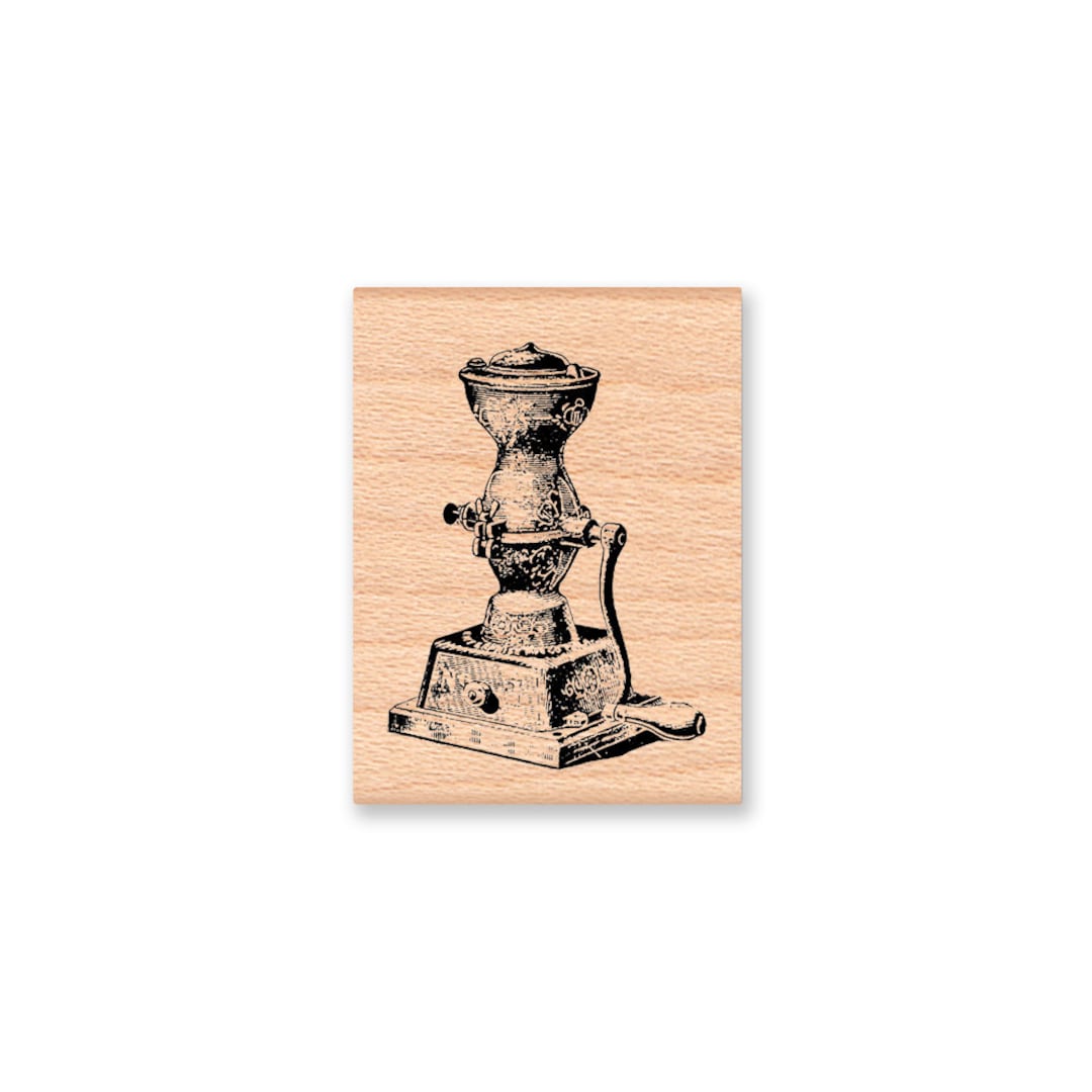 Coffee Grinder Rubber Stamp~vintage Antique Coffee Mill~coffee Beans ...