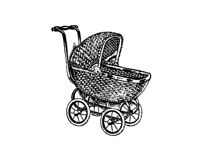 Vintage Baby Carriage Pram Stickers One Inch Round Seals - Etsy