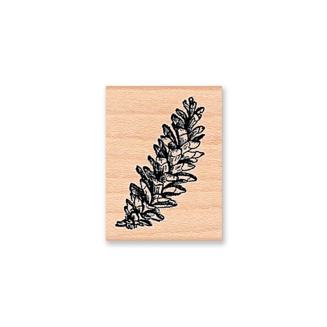 PINE CONE Rubber Stamp~holiday Christmas Card Making~rustic Decor~wood ...