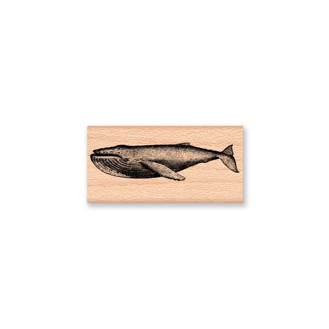 BALEEN WHALE Rubber Stamp~ocean and Sea Nautical Theme~vintage ...