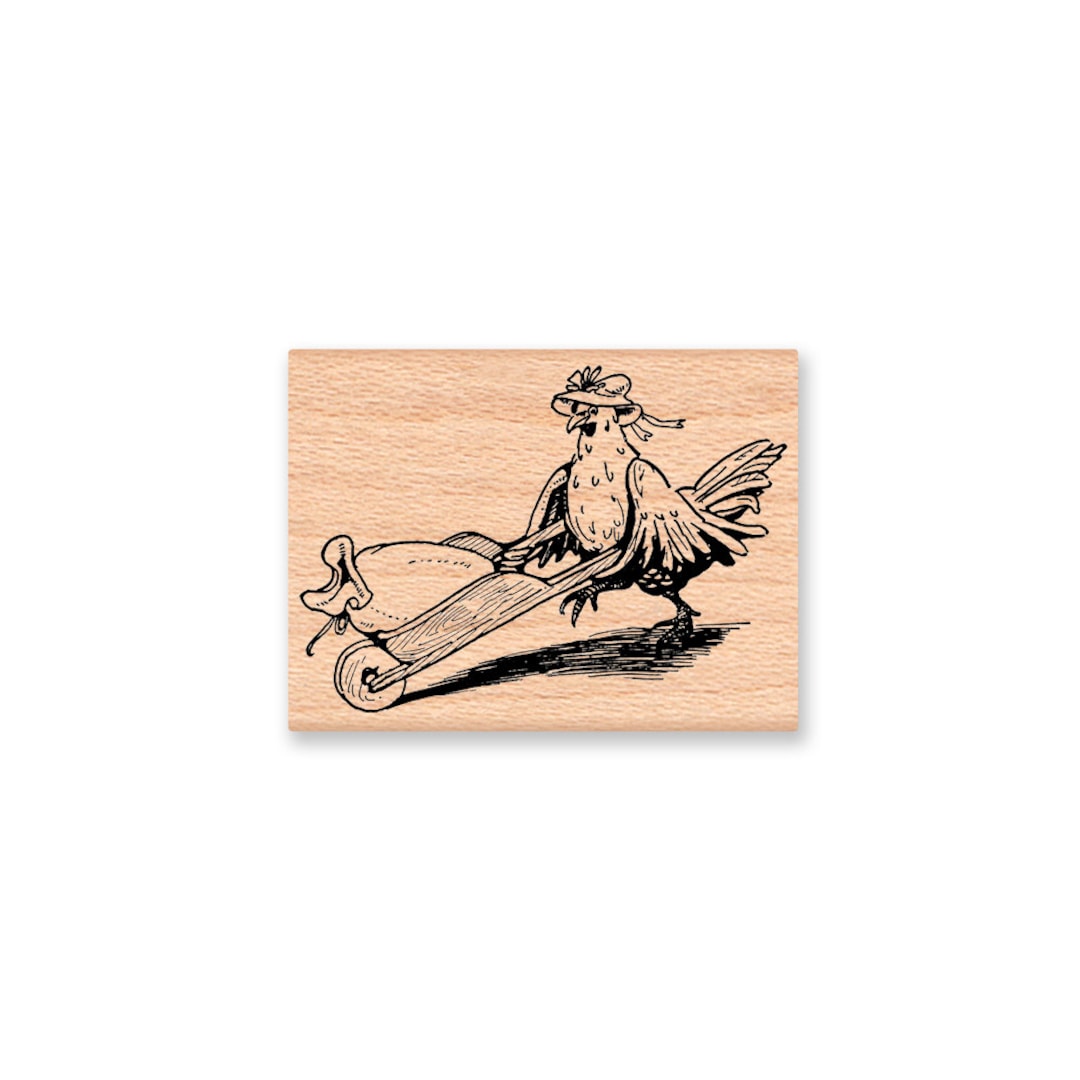 CHICKEN Rubber Stamp~vintage Hen Chicken Little~henny Penny~chicken to ...