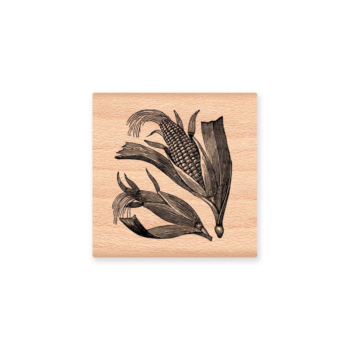 CORN HUSK Rubber Stamp~thanksgiving Decor Stamp~diy Fall or Autumn ...