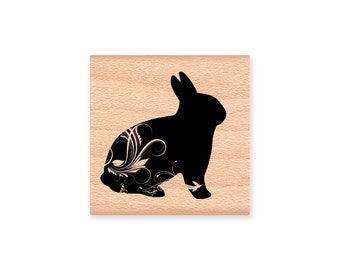 Leaping Bunny Rubber Stamp - Etsy