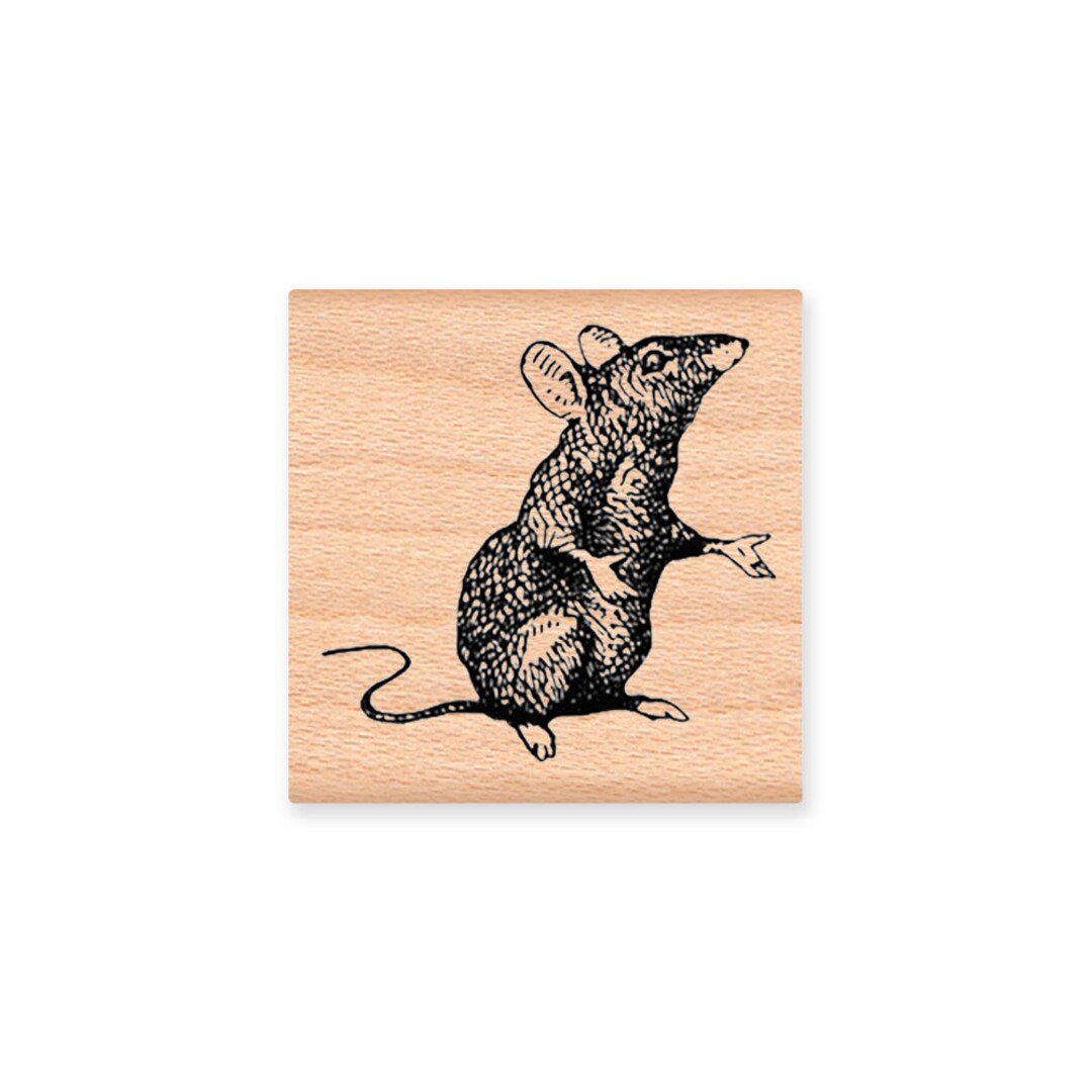 LITTLE RAT tampon en caoutchouc monté sur bois MCRS 21-16 - Etsy France