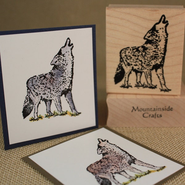 Howling Wolf Stamp - Etsy