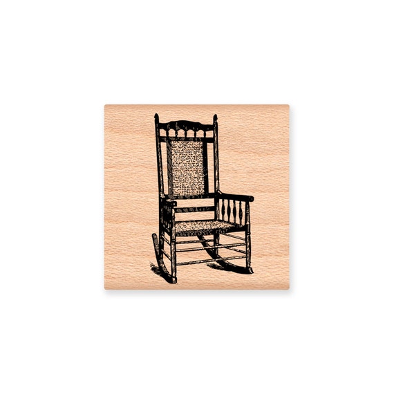 ROCKING Chair-wood Mounted Rubber Stamp mcrs 25-28 - Etsy