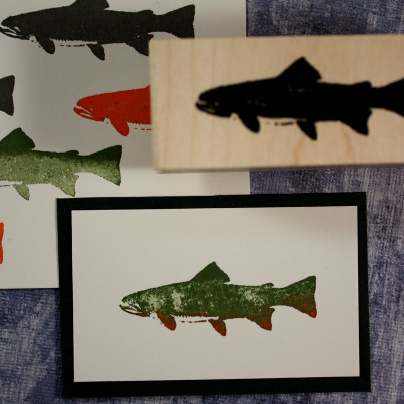 Fish Rubber Stamp - Etsy