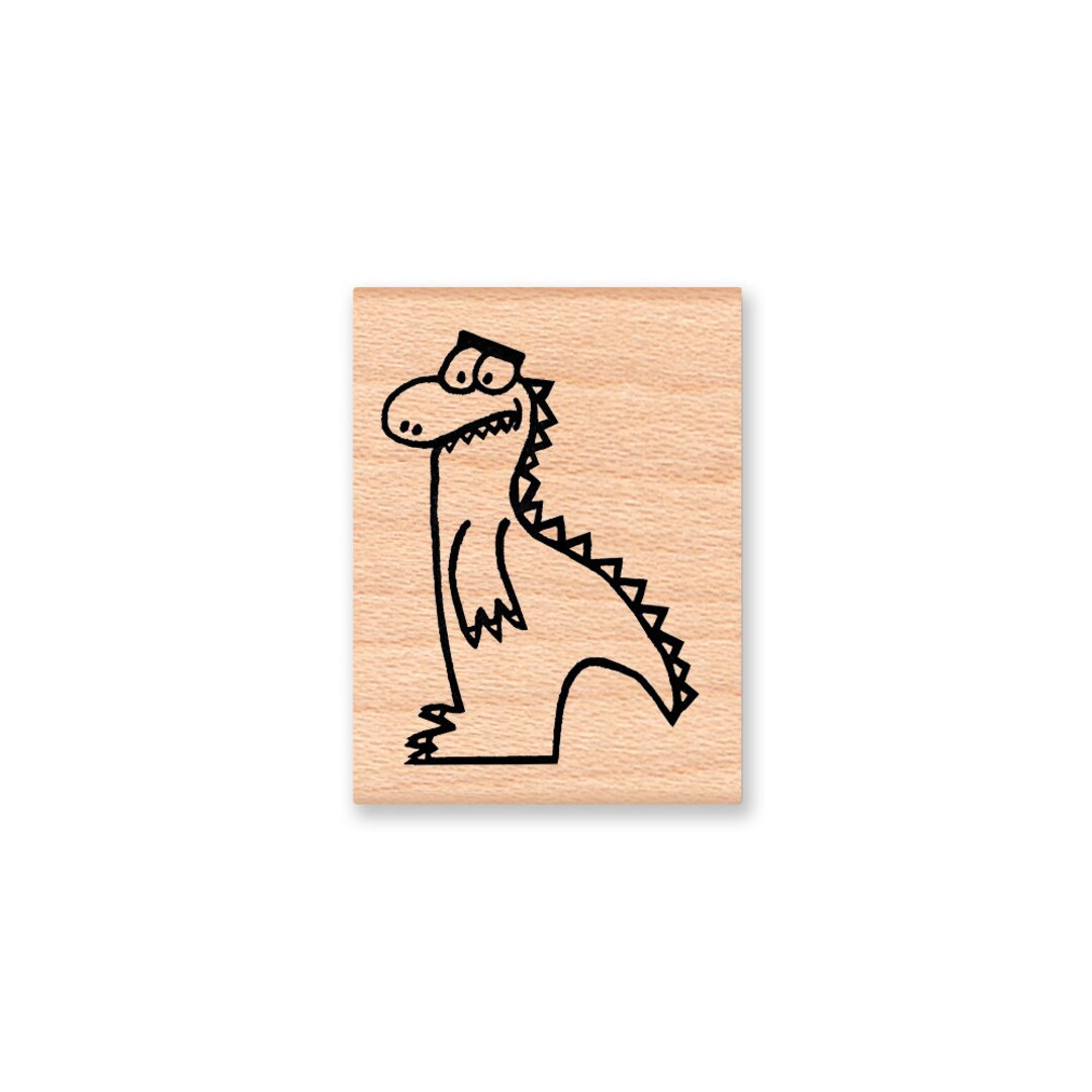 T-REX DINOSAUR Cartoon Rubber Stamp~tyrannosaurus~dino Stamp ...