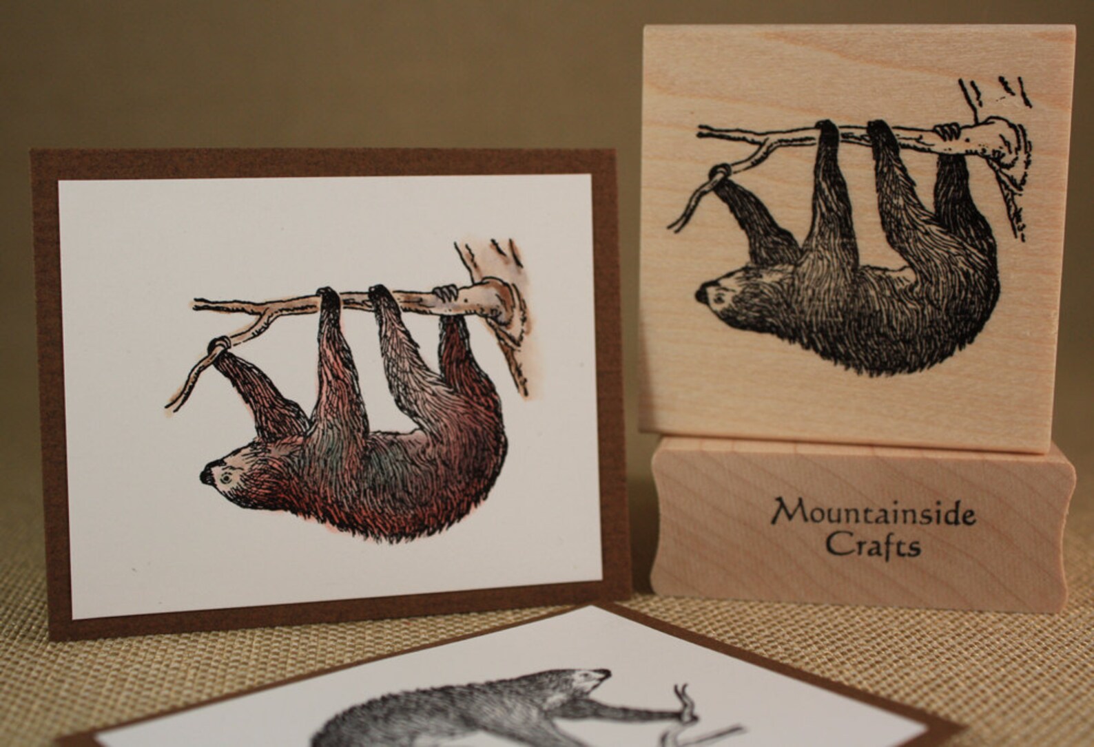 SLOTH Wood Mounted Rubber Stamp MCRS 21-07 - Etsy