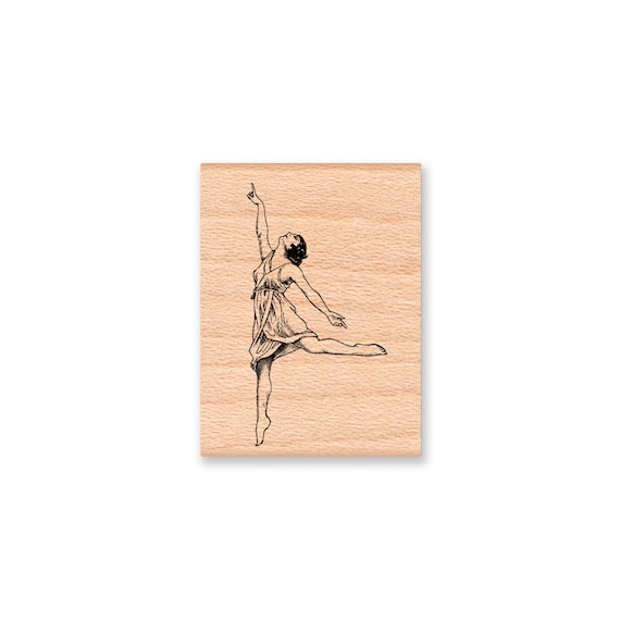 BALLOT DANCER BALLERINA Wood Mounted Rubber Stamp 32-03 | Etsy
