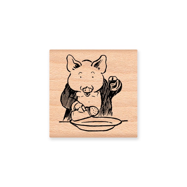 Pig Rubber Stamp - Etsy