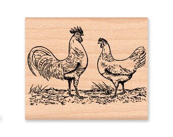 Rooster rubber stamp | Etsy