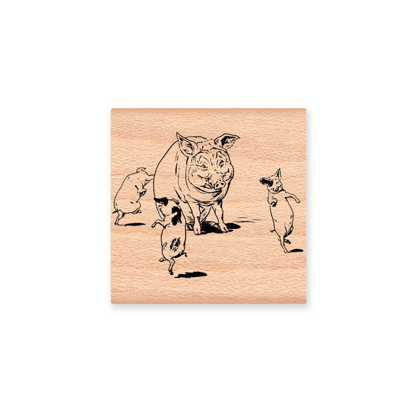 Pig Rubber Stamp - Etsy