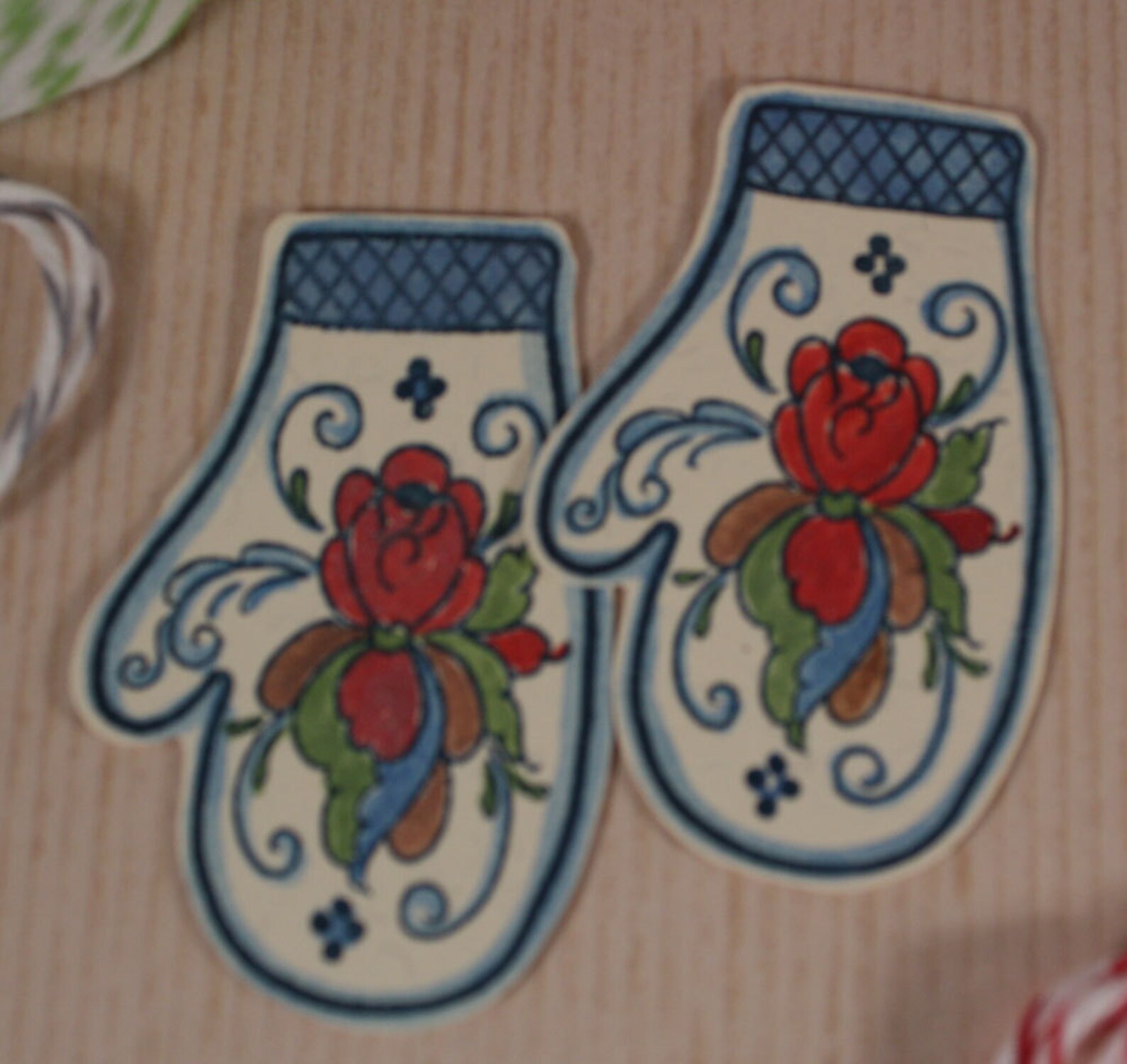 MITTENS RUBBER Stamp~two Stamp Set~left and Right~scandinavian Mitten ...