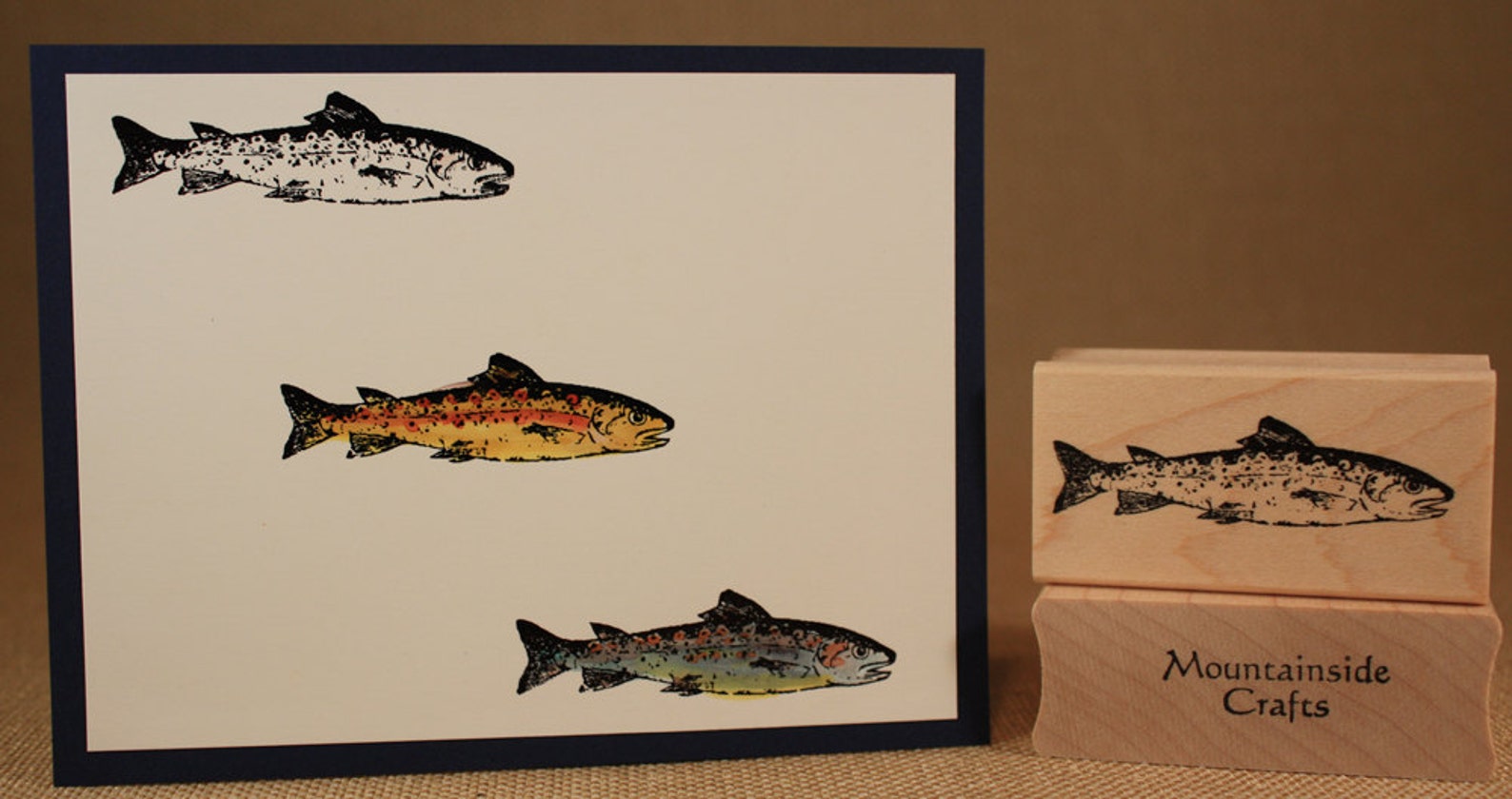 FISH STAMP TROUT~ Salmon~fishing Stamp~lake Fish~great Lakes~fly ...