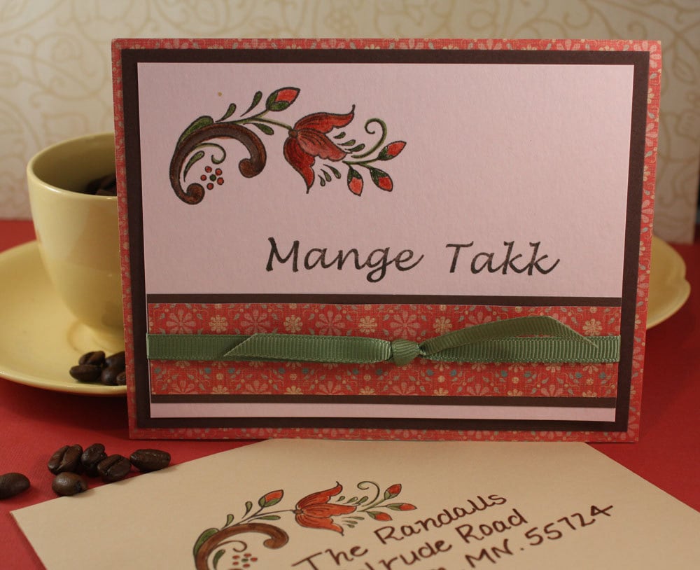 MANGE TAKK many Thanks Wood Mounted Rubber Stamp mcrs - Etsy