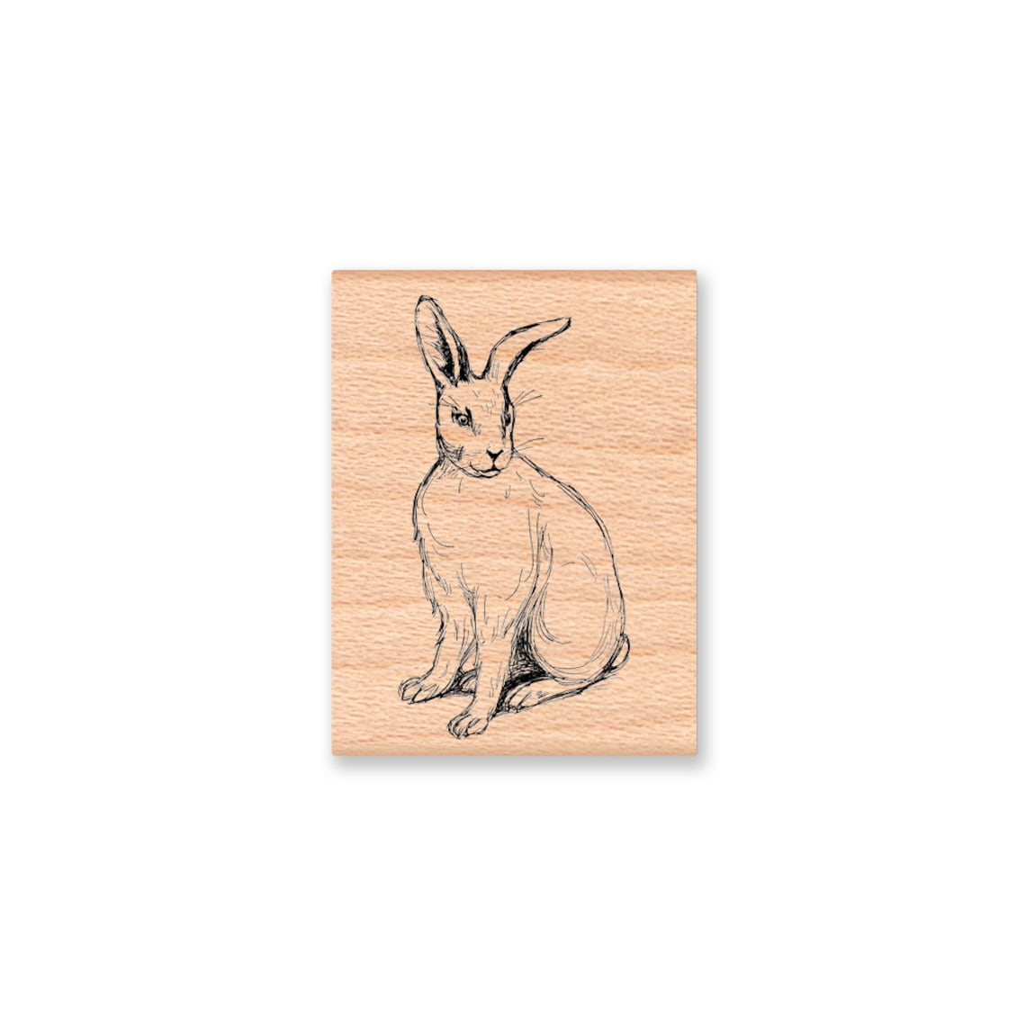 RABBIT Rubber StampBunny SketchSpring or Easter DIY Craft | Etsy