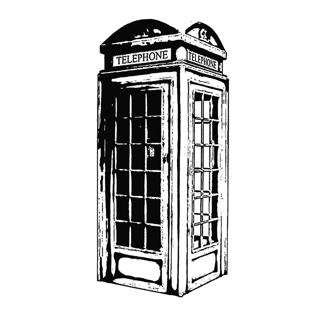 RUBBER STAMP Telephone Booth unmounted Cling Stamplondon - Etsy