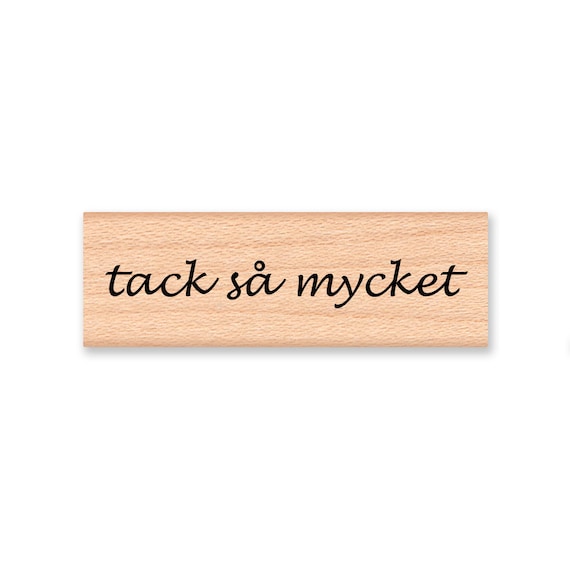 TACK SA MYCKET Rubber Stampswedish Saying 'thanks so - Etsy Hong Kong