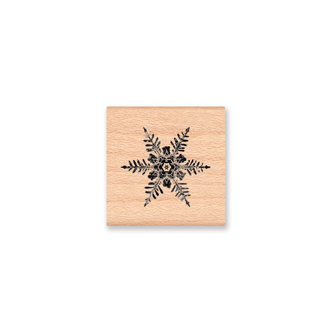 SNOWFLAKE RUBBER Stamp~three Style Options~snowflakes~christmas or ...