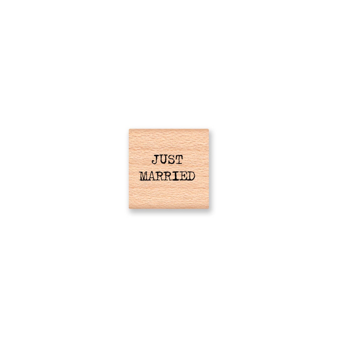 Just Married Stamp Wedding Congratulations Celebration Party Newly ...