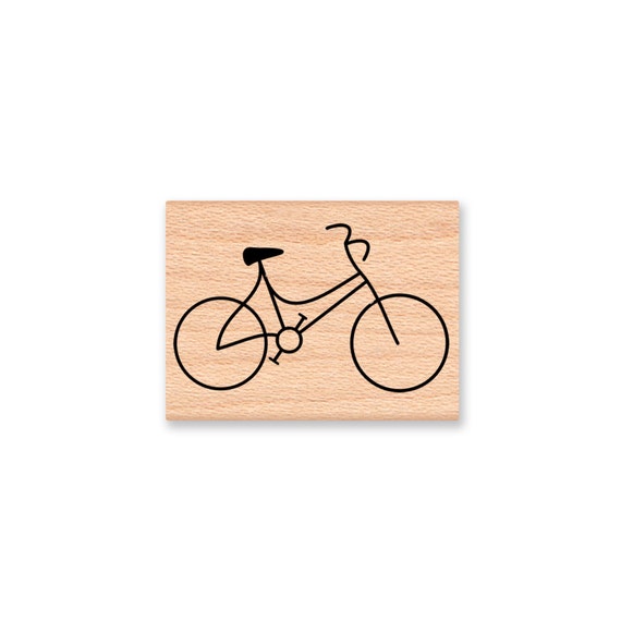SIMPLE Bike-wood Mounted Rubber Stamp mcrs 31-03 | Etsy