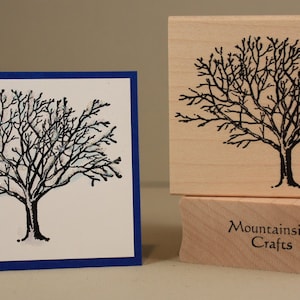 BARE WINTER TREE Rubber Stamp~available in Two Sizes~autumn Fall or ...