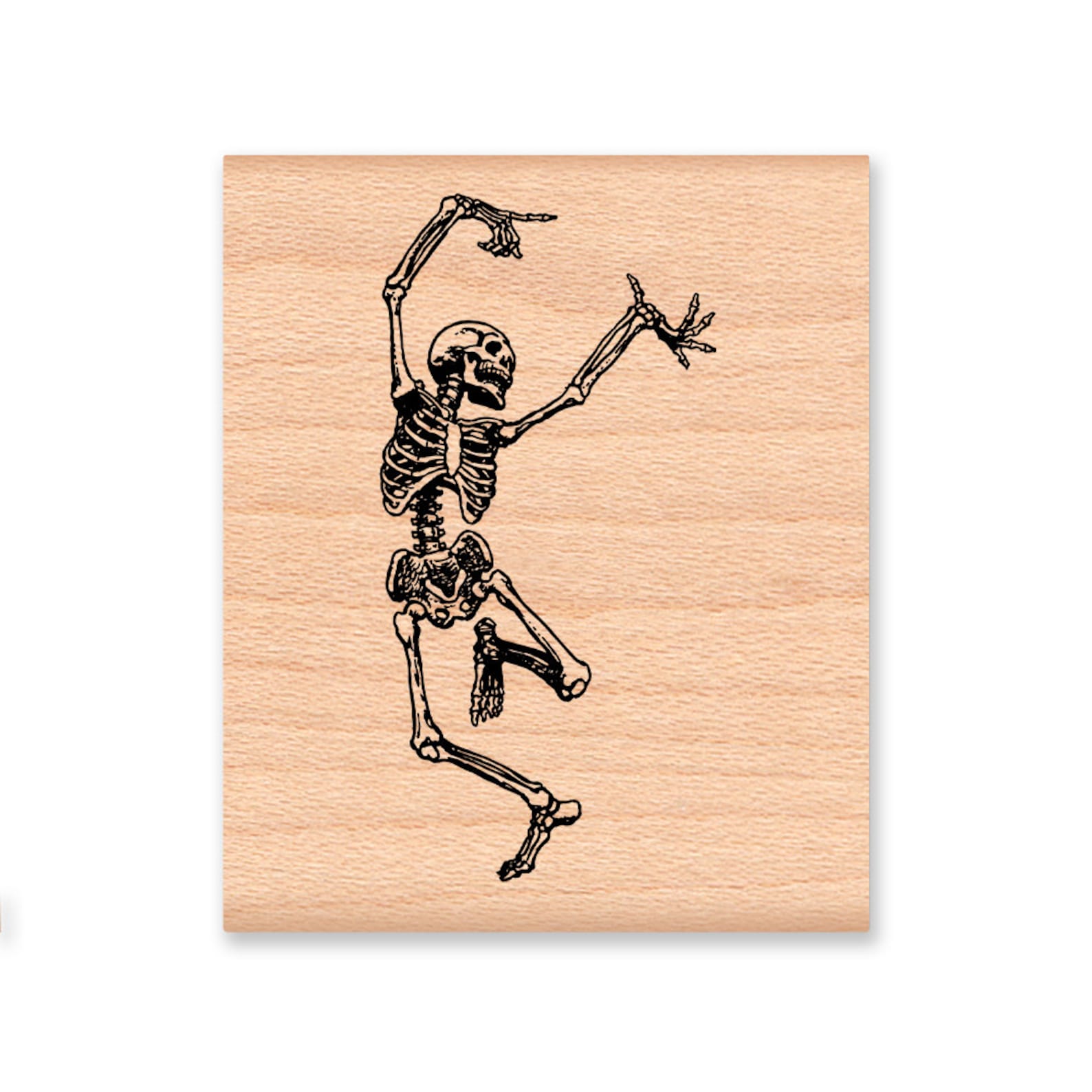 Skeletons Rubber Stamp Setright and Leftdancing - Etsy